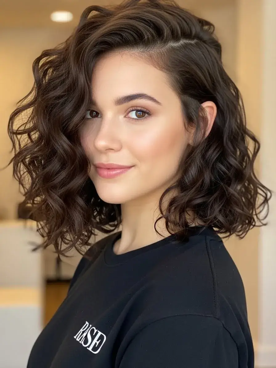 Shoulder Length Curly Hair Styles for Natural Volume